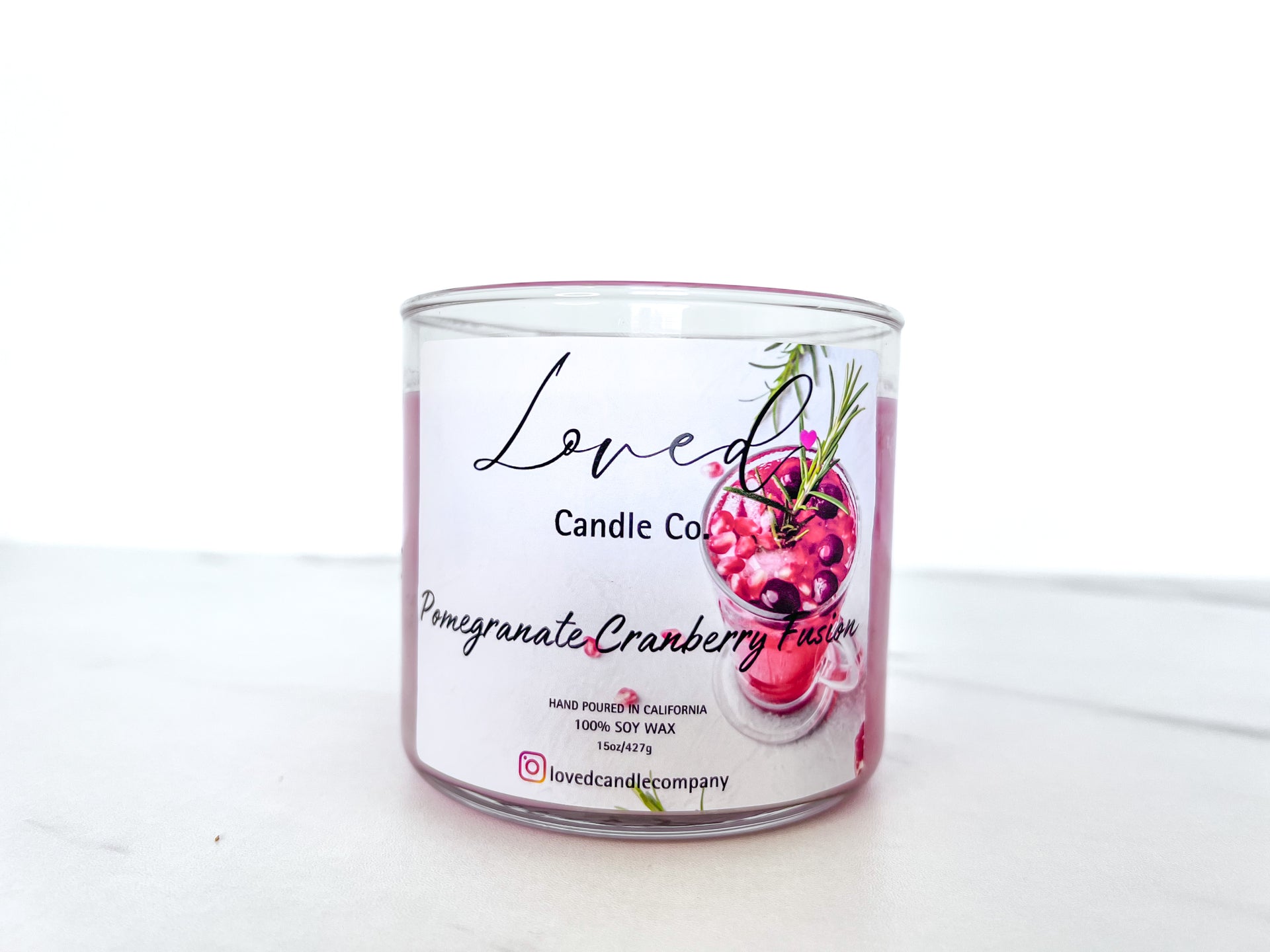 Pomegranate Cranberry Fusion Soy Candle – Loved Candle Company